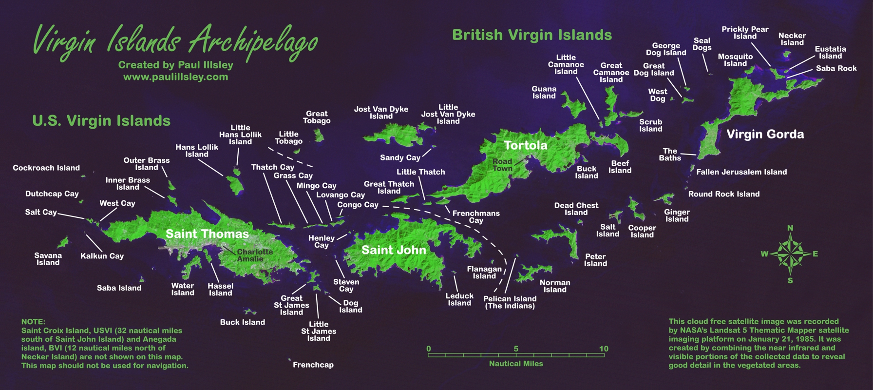 Us Virgin Islands Map And Us Virgin Islands Satellite Images
